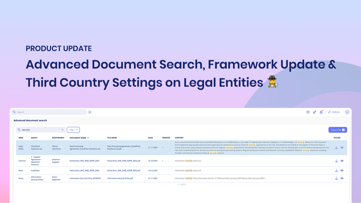 Release: Advanced Document Search, Framework Update & Third Country ...